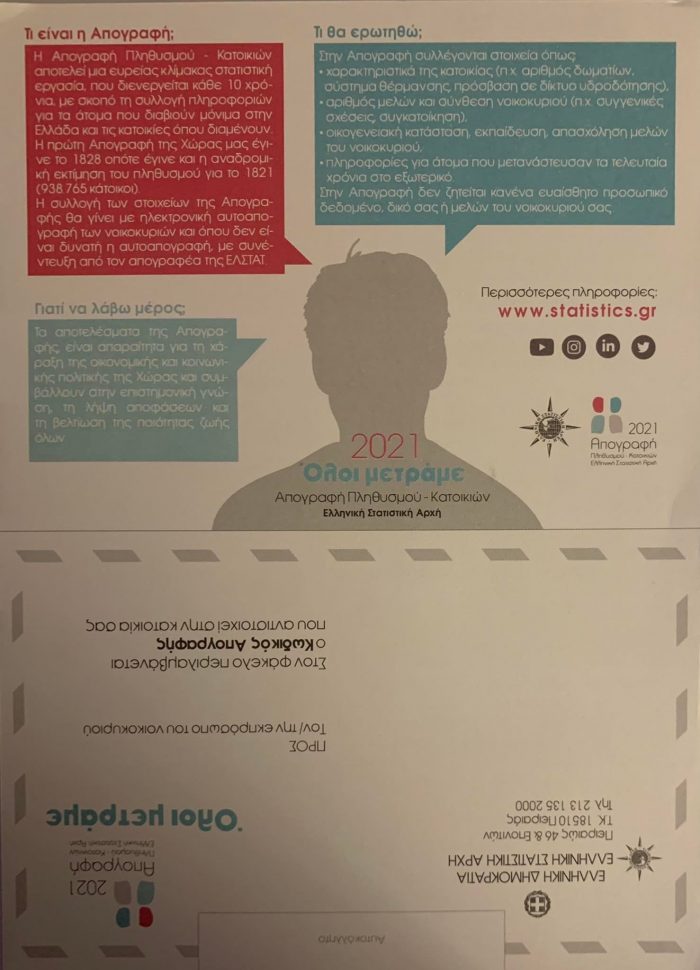 Απογραφή Πληθυσμού – Κατοικιών 2021...